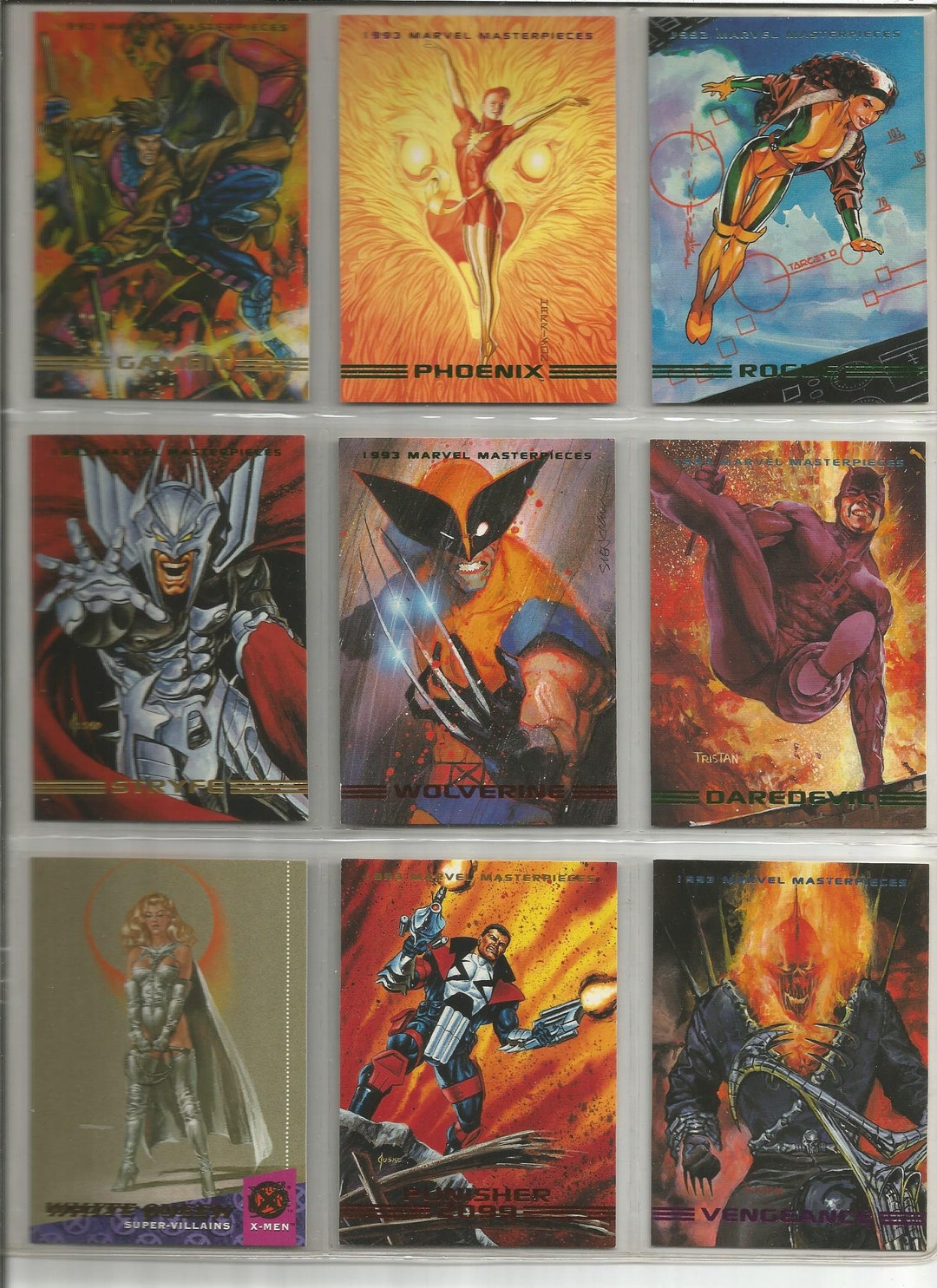 1993 Marvel Masterpieces Trading Cards 9 Count - Etsy