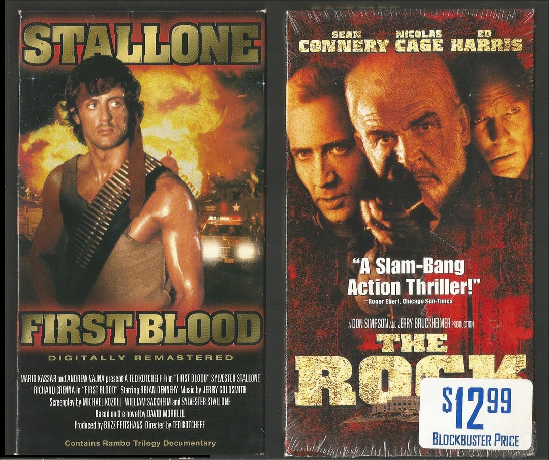 Vhs DOUBLE FEATURE First Blood and the Rock Used - Etsy