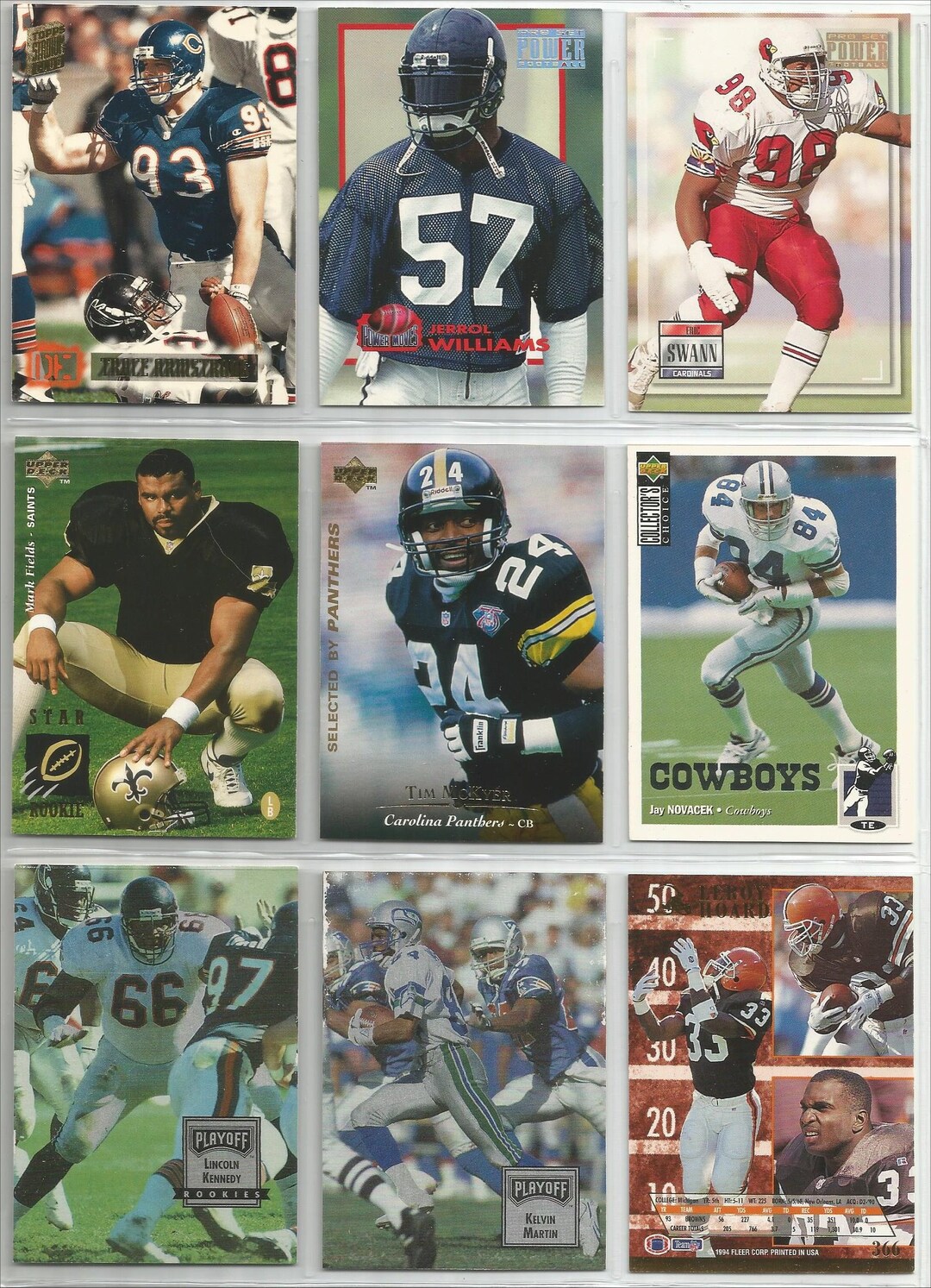 9 Assorted Nfl Trading Cards - Etsy