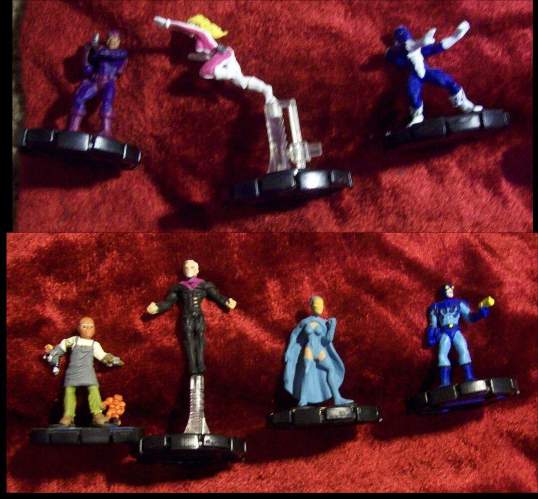 Set of 7 Heroclix Characters Used - Etsy