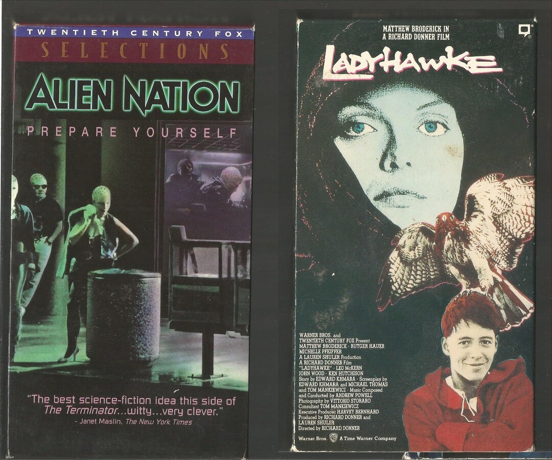 Vhs DOUBLE FEATURE Alien Nation and Ladyhawke Used - Etsy