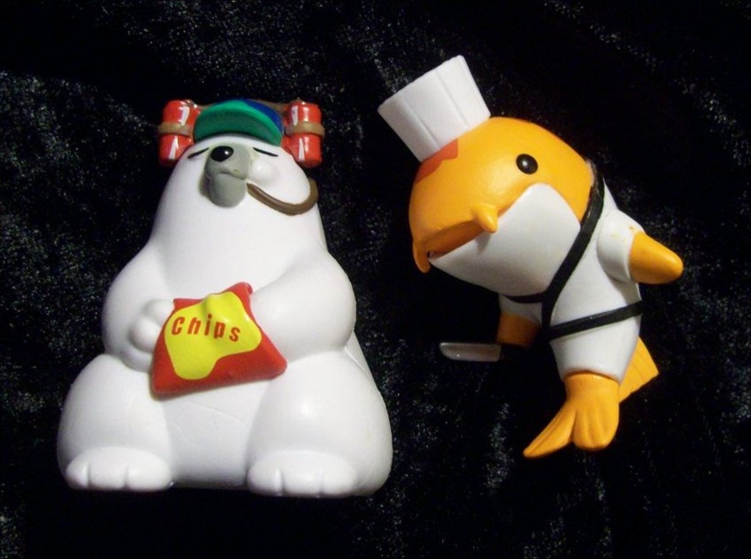 Polar Bear and Anime Fish Mini Characters - Etsy