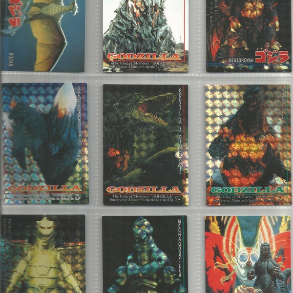 Godzilla Trading Cards - Etsy