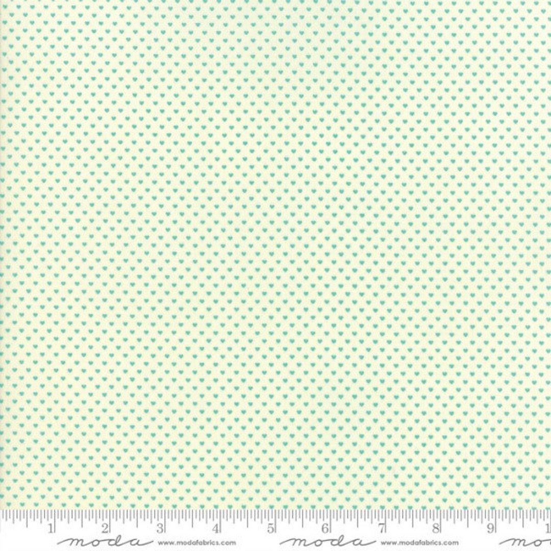 Home Sweet Home by Stacy Iest Hsu Swiss Hearts Aqua on Cream 20577-21 ...