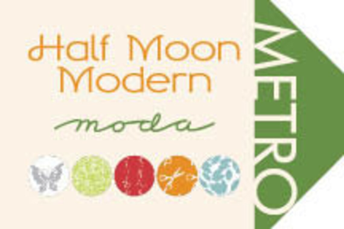 Half Moon Modern by Moda Fabrics Aqua Big Zig Zag 32349-22 | Etsy