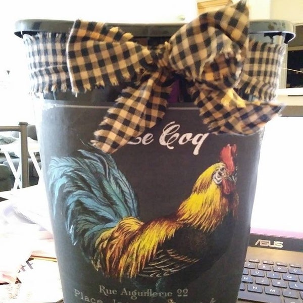 Rooster Trash Can - Etsy