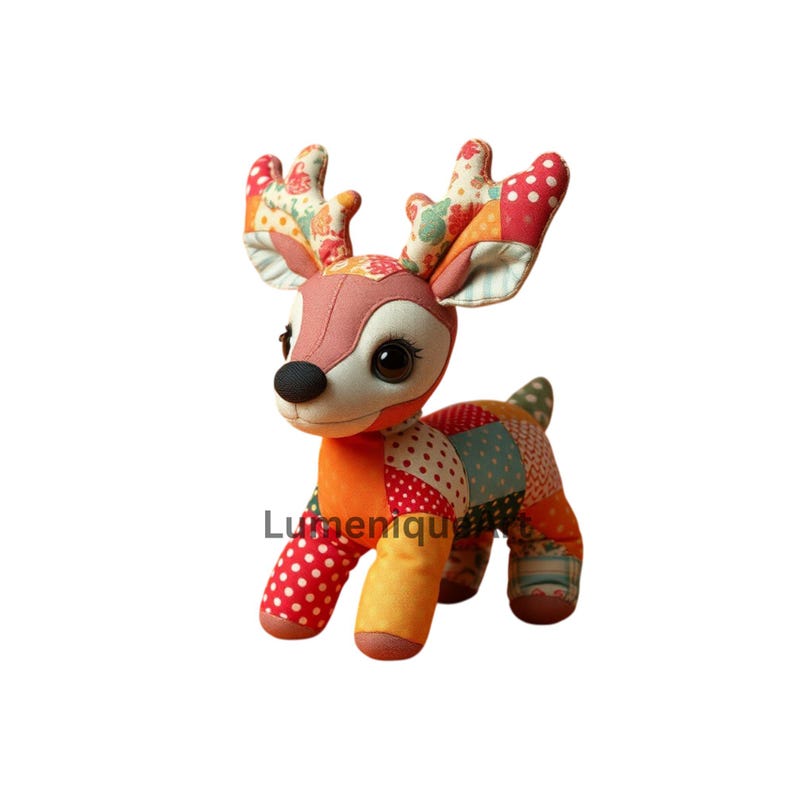 Patchwork Stuffed Animal Clipart PNG | 13 Pack Plush Toy Fabric Texture ...