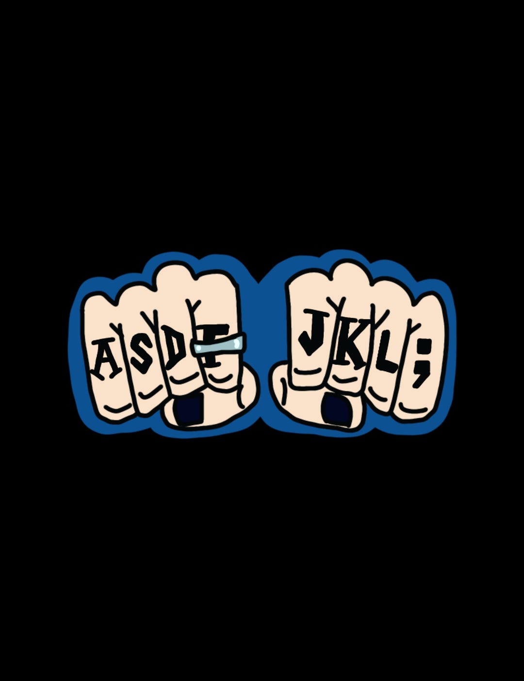 Keyboard Knuckle Tattoos Sticker - Etsy