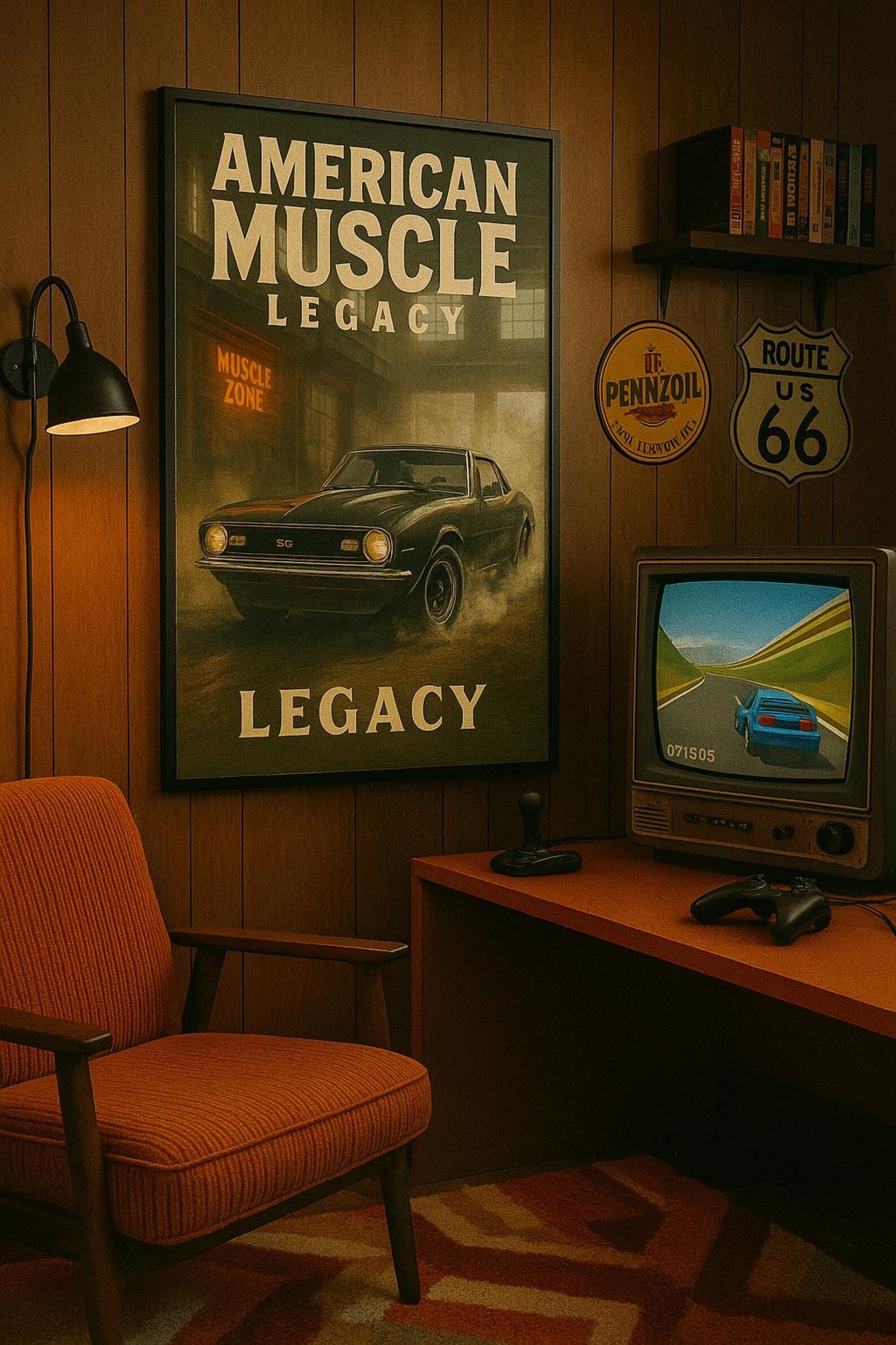 Chevrolet Camaro SS 1967 Poster – Classic Muscle Car Wall Art – Retro ...