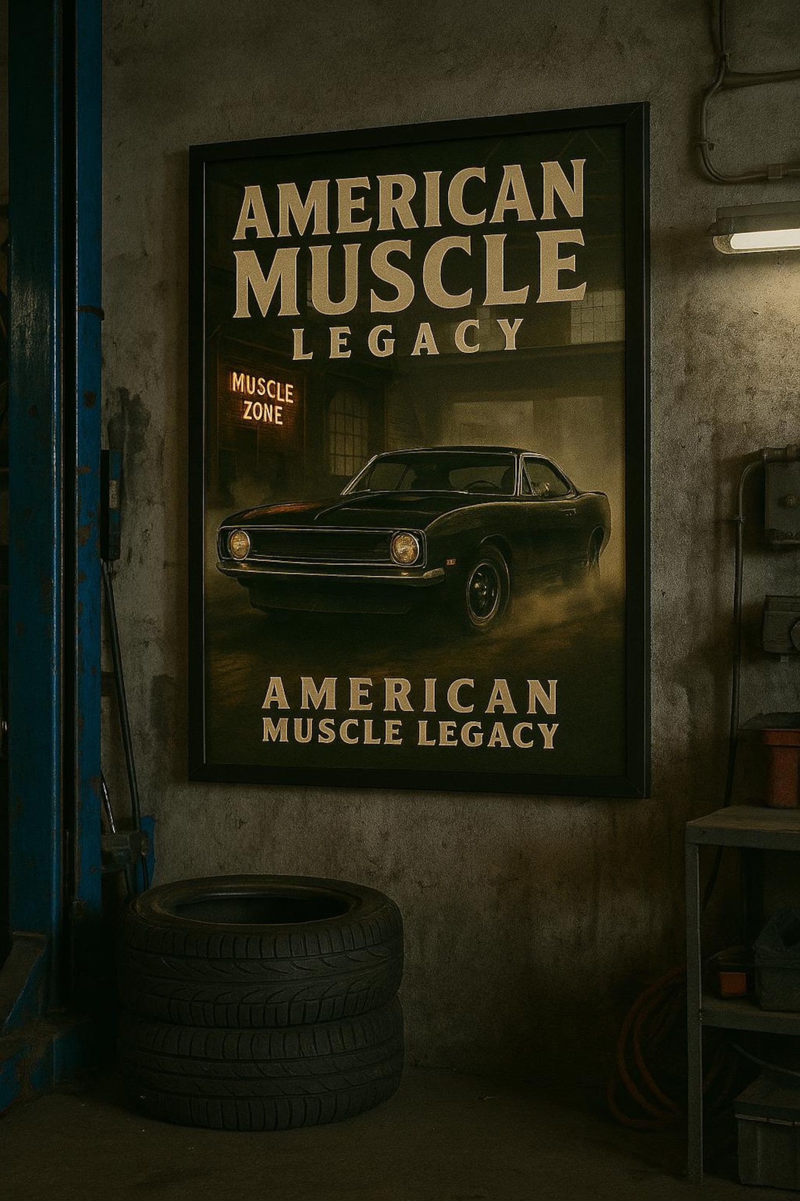 Chevrolet Camaro SS 1967 Poster – Classic Muscle Car Wall Art – Retro ...