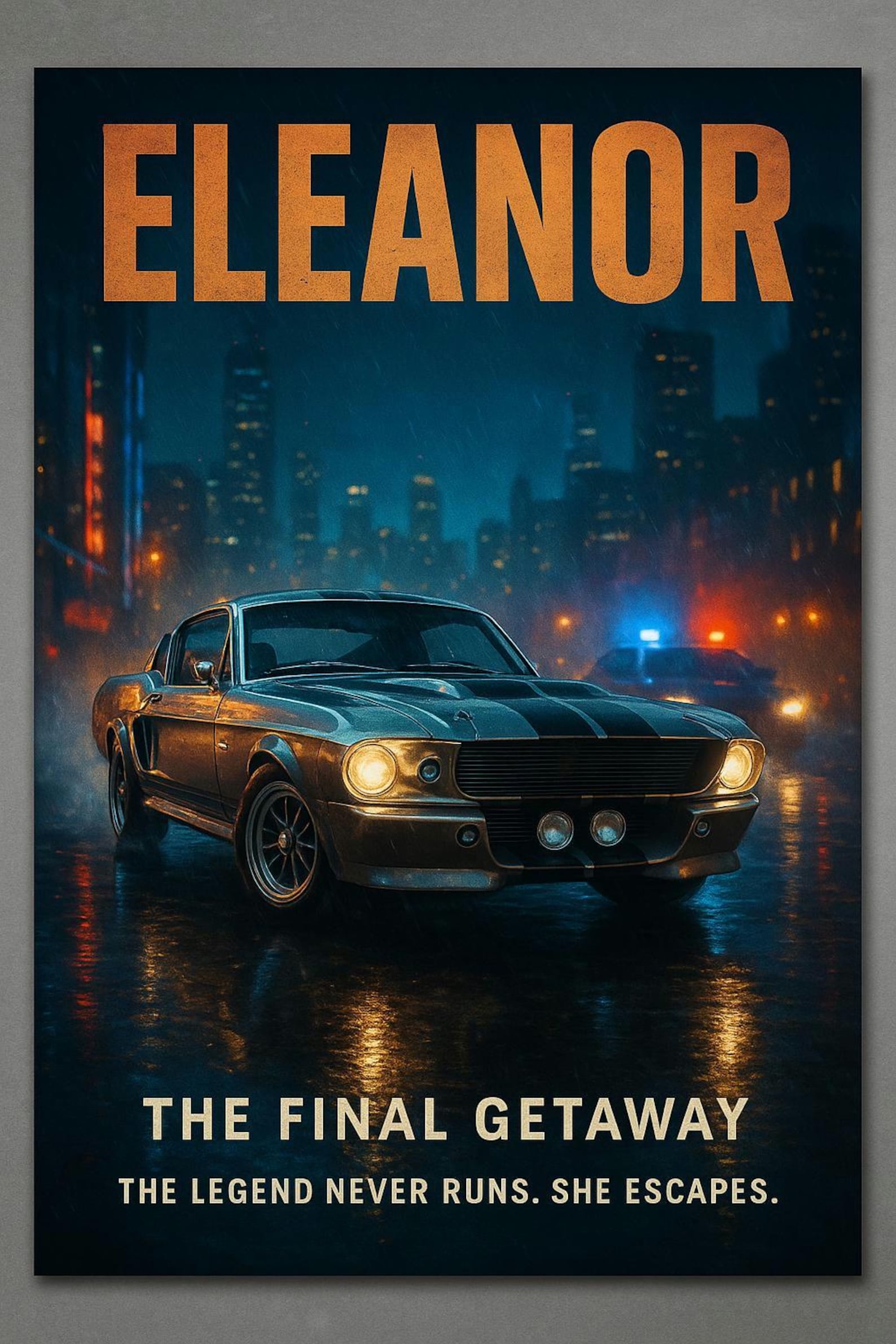 Ford Mustang Eleanor Poster – 1967 Classic Muscle Car Wall Art ...
