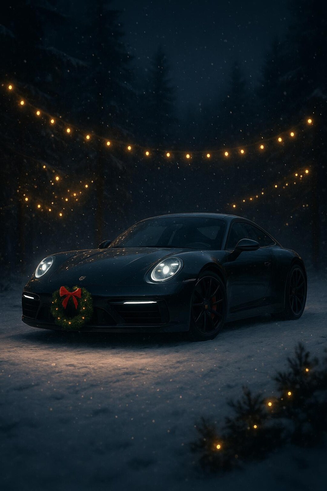 Christmas Porsche 911 Poster | Luxury Car Wall Art | Holiday Car Print ...
