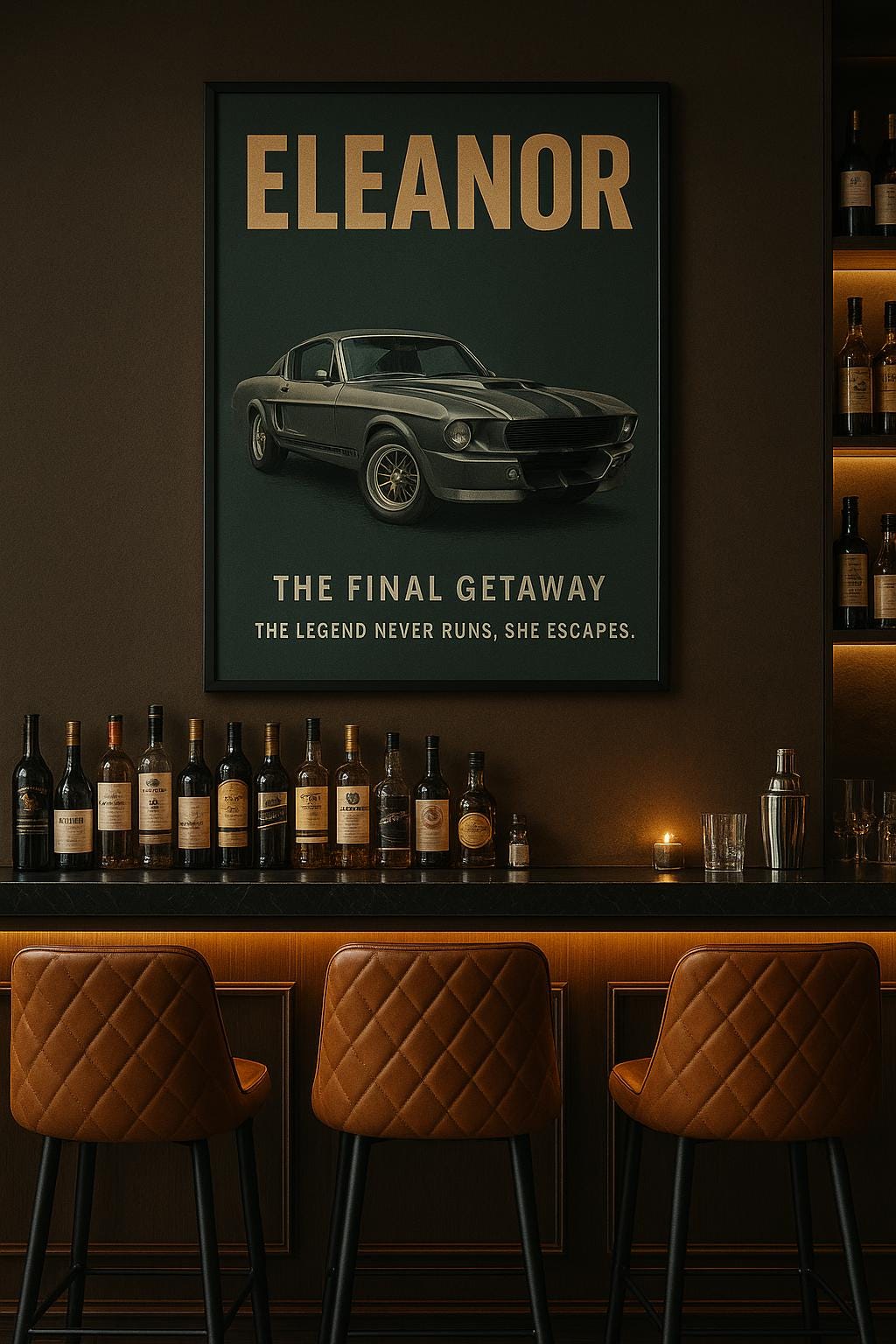 Ford Mustang Eleanor Poster – 1967 Classic Muscle Car Wall Art ...