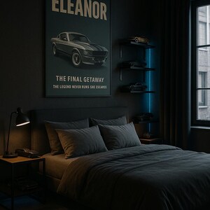 Ford Mustang Eleanor Poster – 1967 Classic Muscle Car Wall Art ...