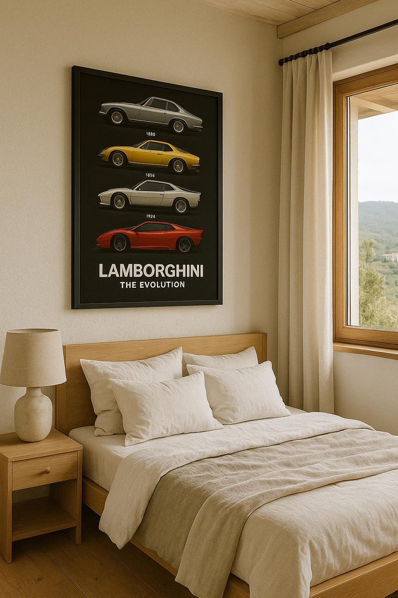 LAMBORGHINI – the Evolution | Luxury Car Poster | Supercar Wall Art ...