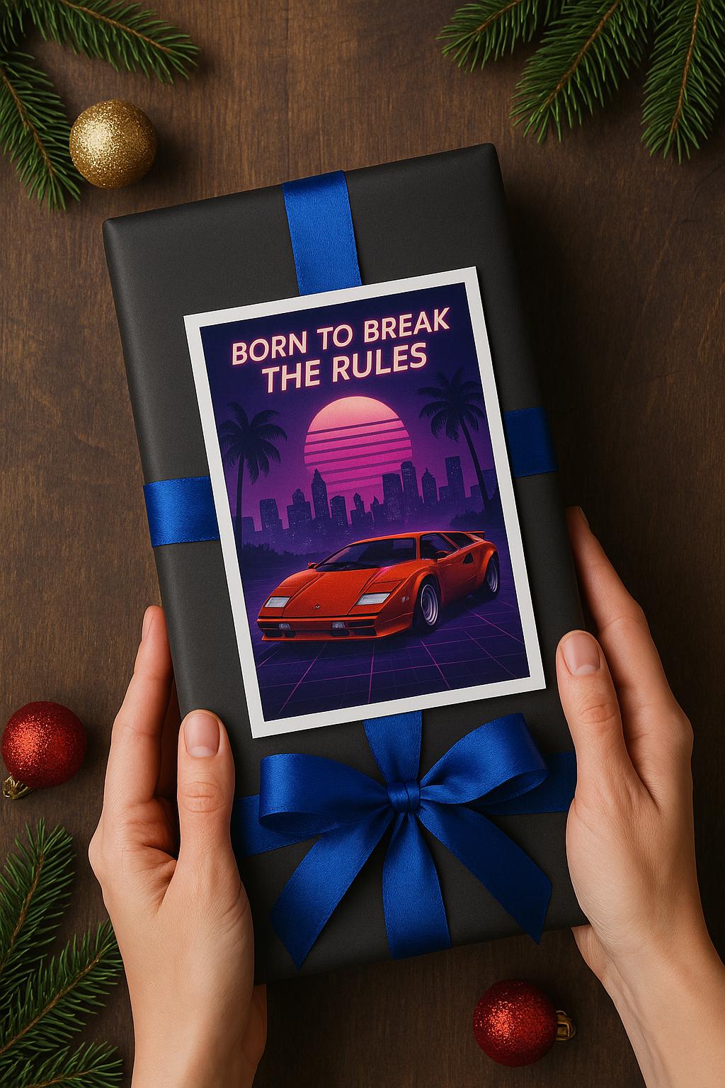 Lamborghini Countach Poster – Retrowave Synthwave Wall Art, 80s City ...