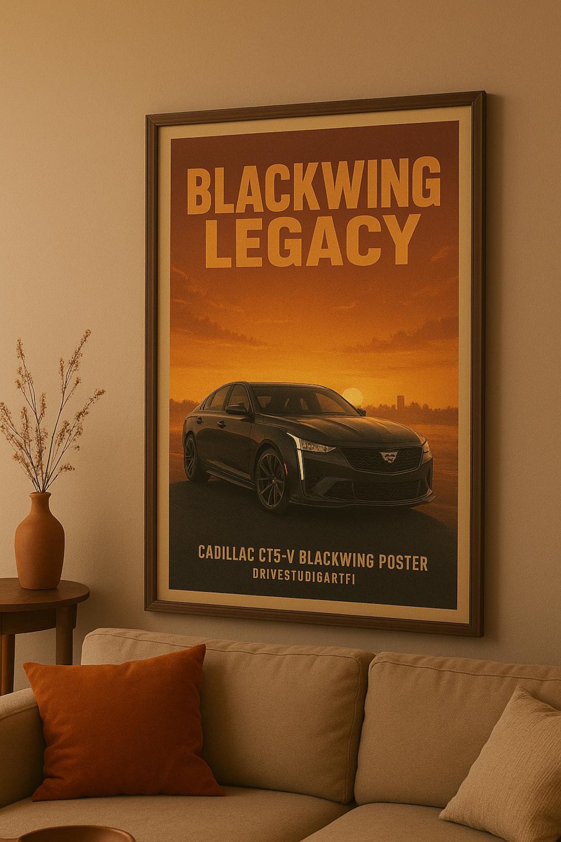 Cadillac CT5-V Blackwing Poster – Modern American Muscle Car Wall Art ...