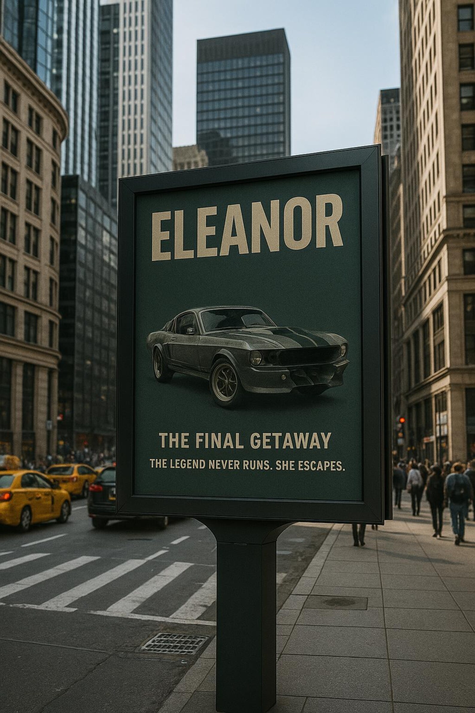 Ford Mustang Eleanor Poster – 1967 Classic Muscle Car Wall Art ...