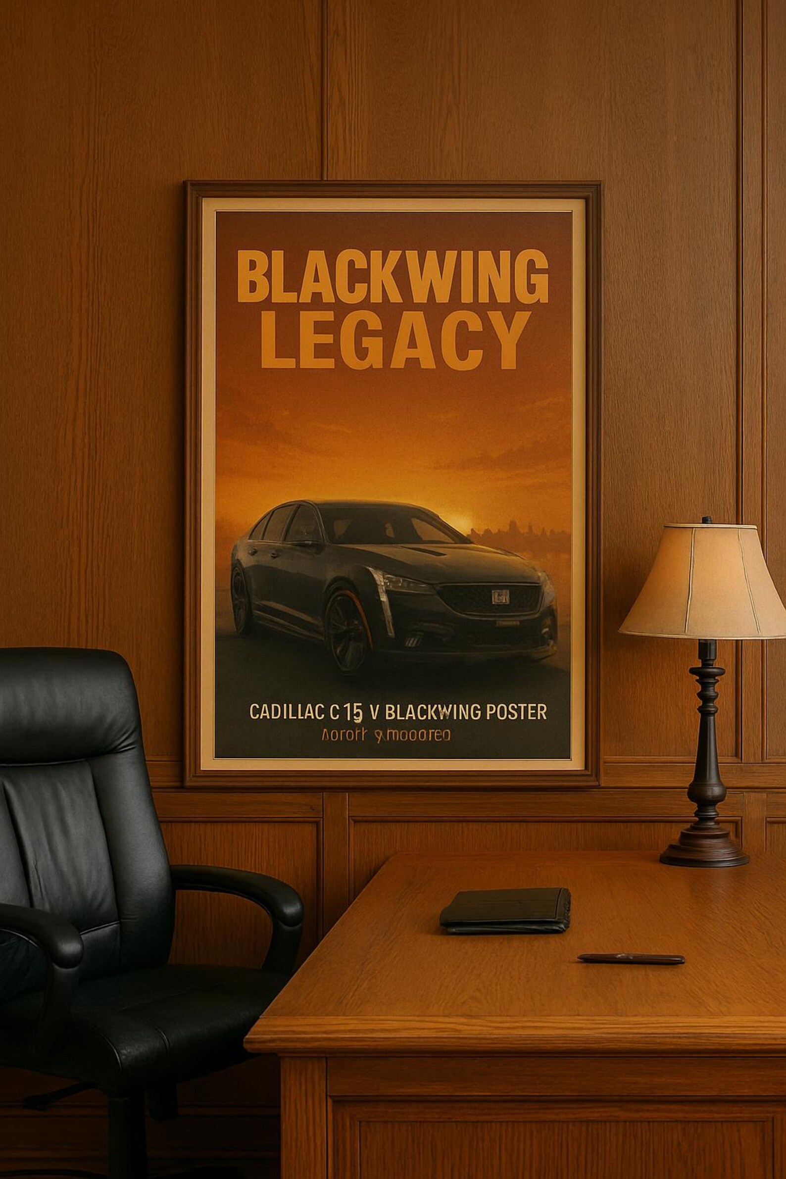 Cadillac CT5-V Blackwing Poster – Modern American Muscle Car Wall Art ...