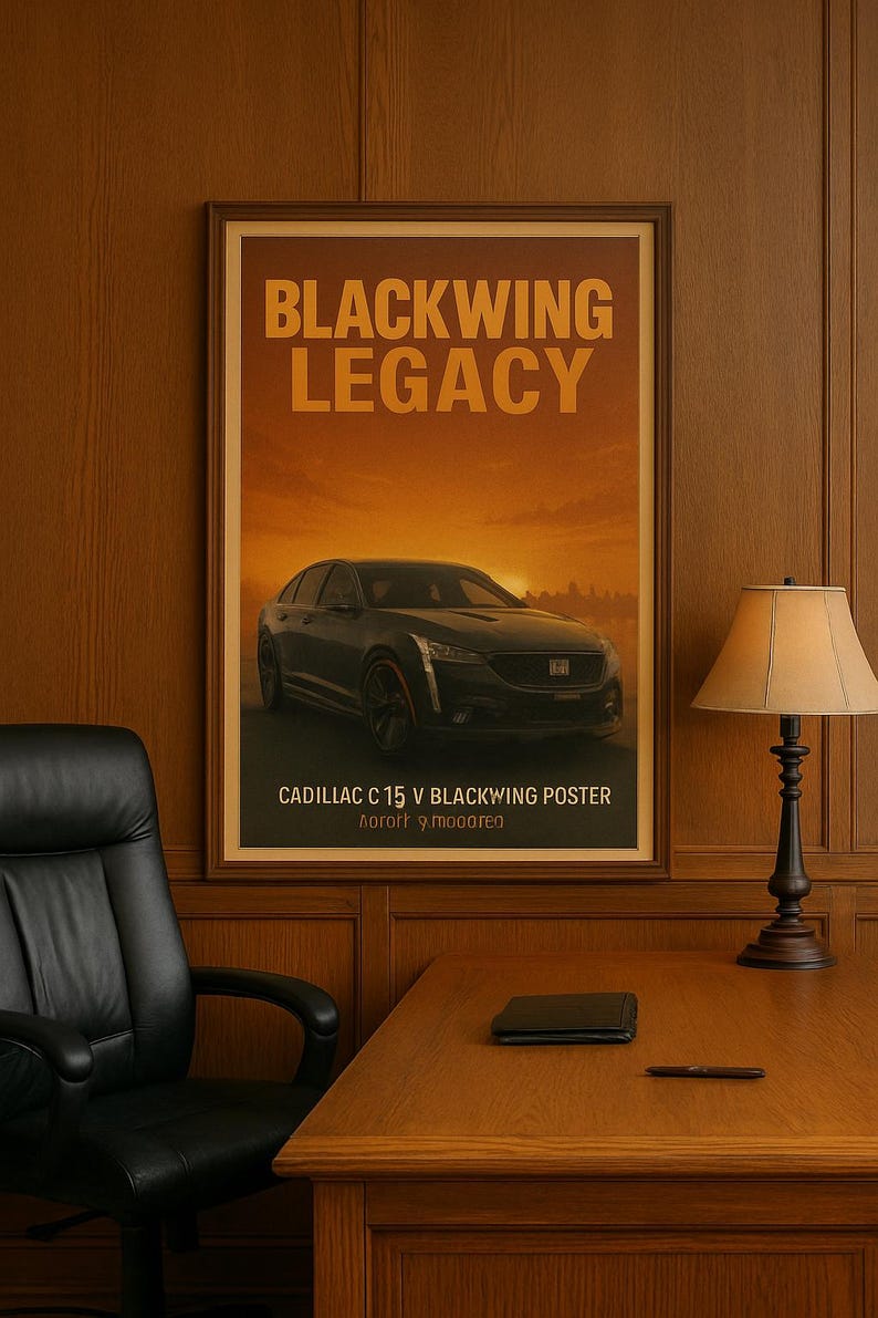 Cadillac CT5-V Blackwing Poster – Modern American Muscle Car Wall Art ...