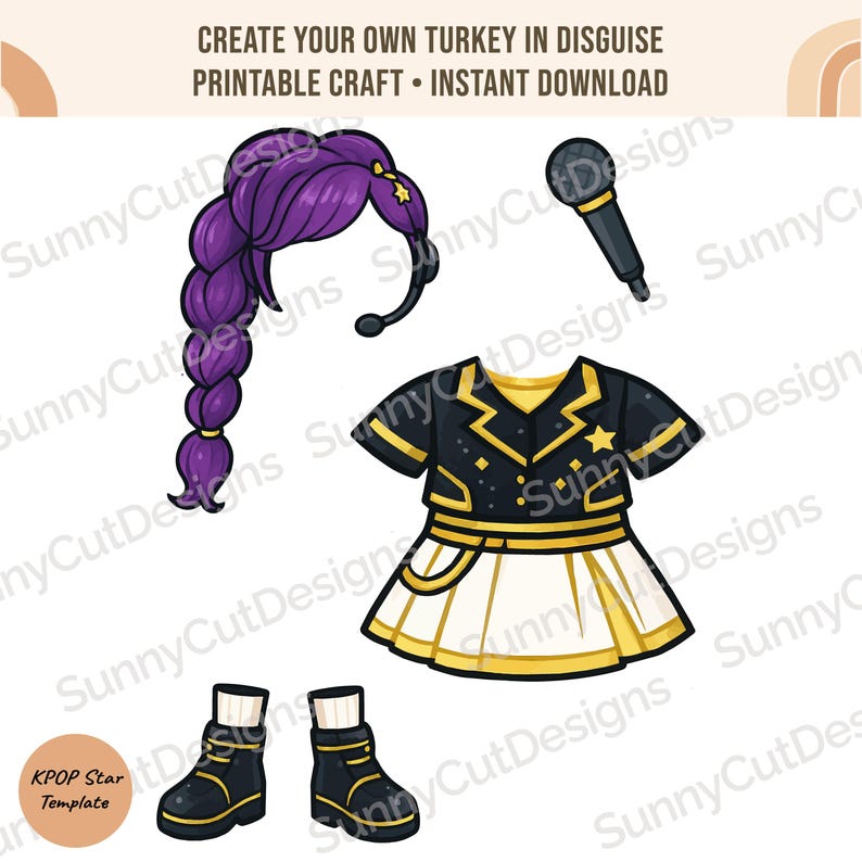 Disguise a Turkey - Kpop Star Disguise Template, Kpop Turkey Disguise ...