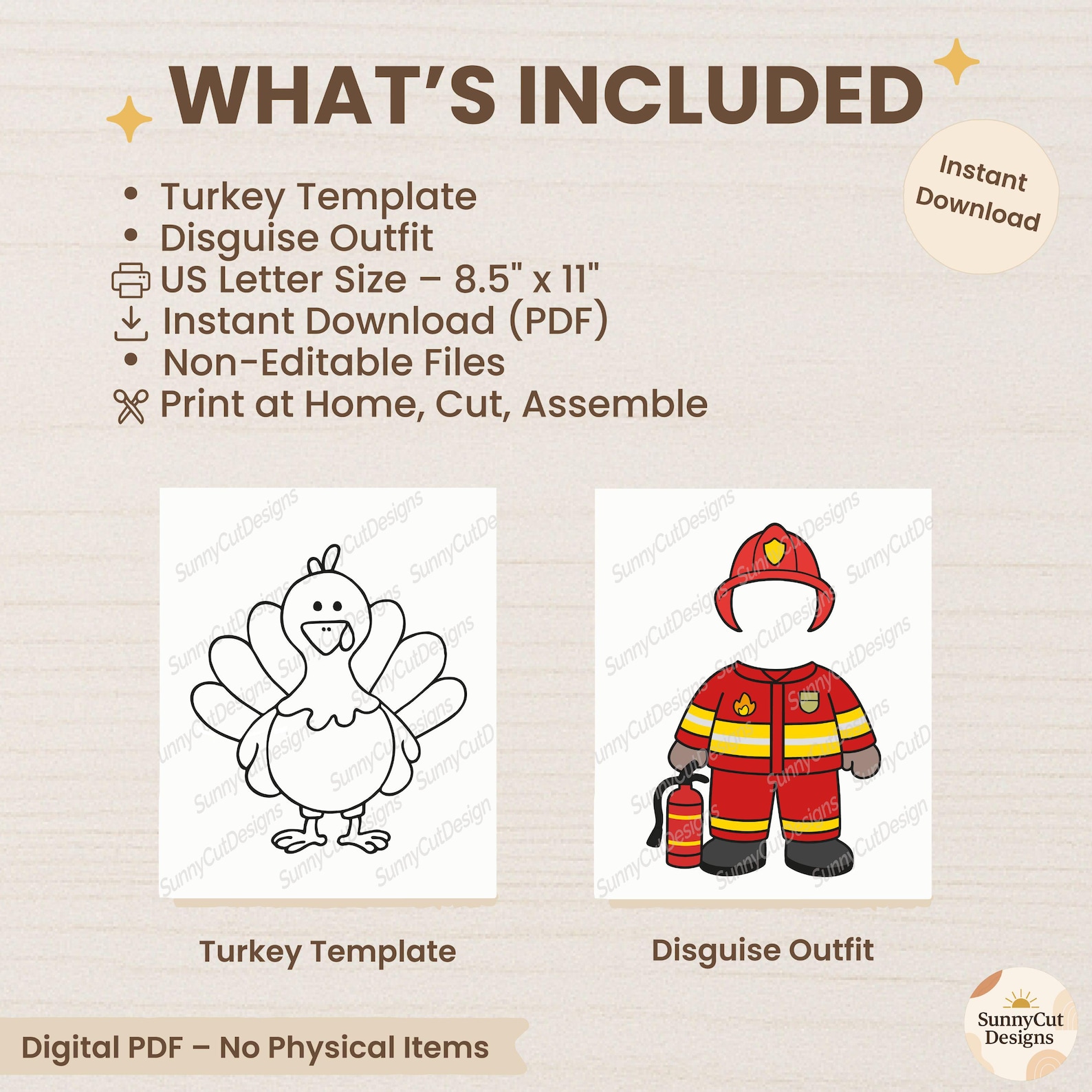 Disguise a Turkey- Firefighter Disguise, Thanksgiving Craft, School ...