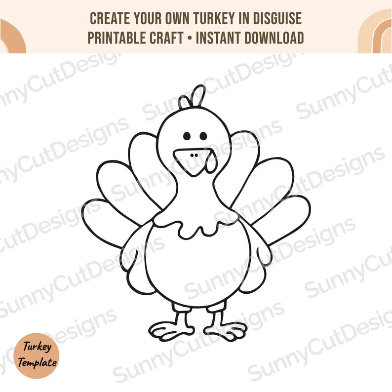 Disguise a Turkey - Clown Blank Template Disguise, Thanksgiving Craft ...