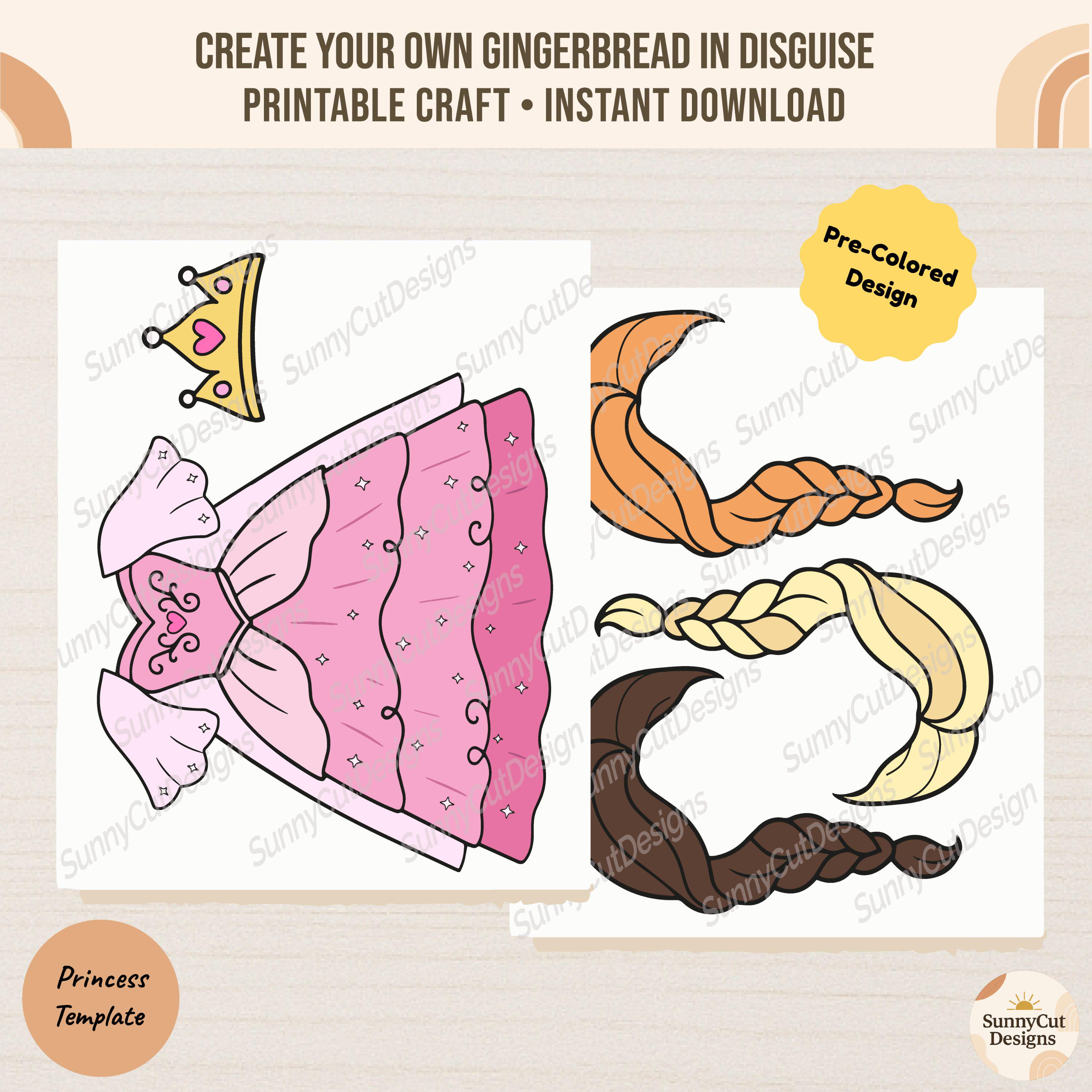 Disguise a Gingerbread Man - Template & Princess Disguise, Gingerbread ...