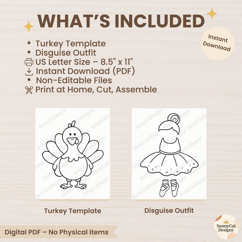 Disguise a Turkey - Ballerina Blank Template Disguise, Thanksgiving ...