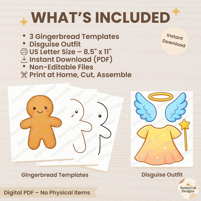 Disguise a Gingerbread Man - Angel Design, Gingerbread in Disguise ...
