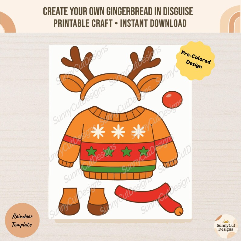 Disguise a Gingerbread Man - Reindeer Disguise, Gingerbread in Disguise ...