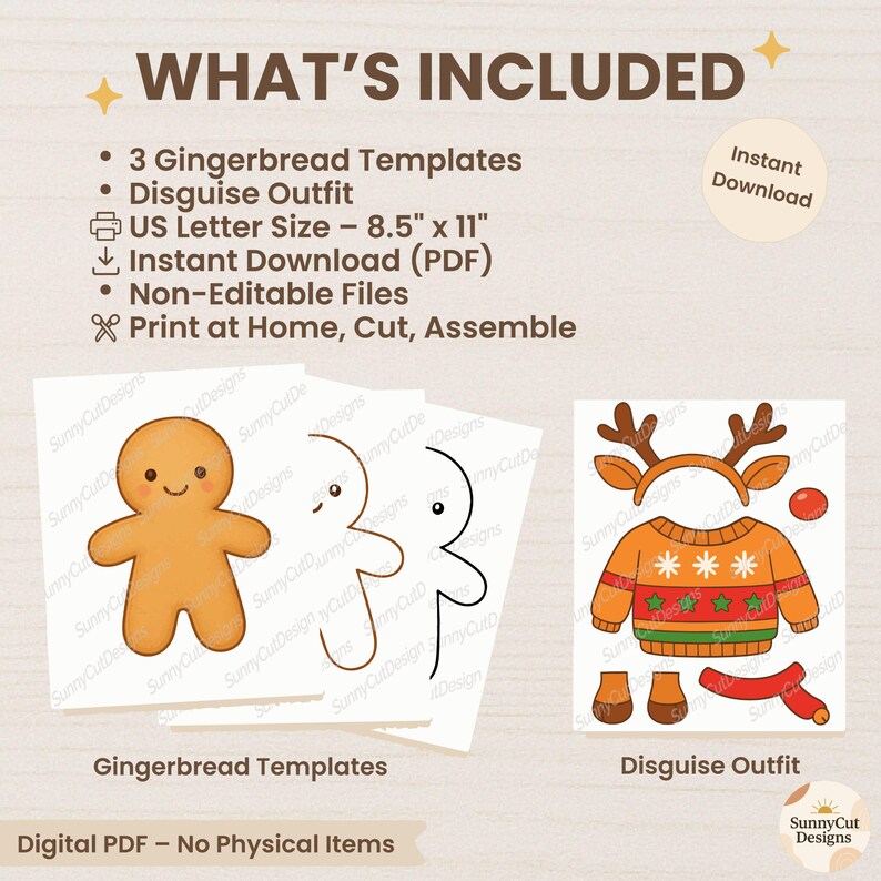 Disguise a Gingerbread Man - Reindeer Disguise, Gingerbread in Disguise ...