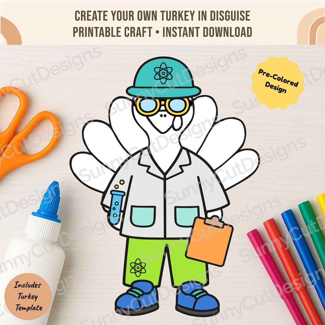 Disguise a Turkey - STEM Scientist Disguise, Thanksgiving Craft, School ...