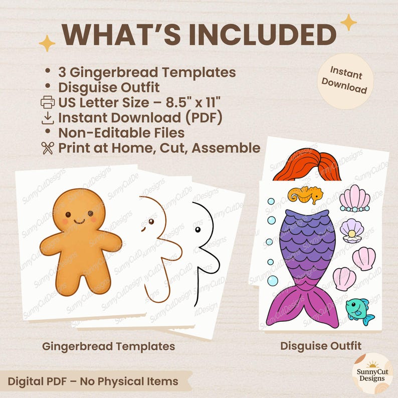 Disguise a Gingerbread Man - Mermaid Disguise, Gingerbread in Disguise ...