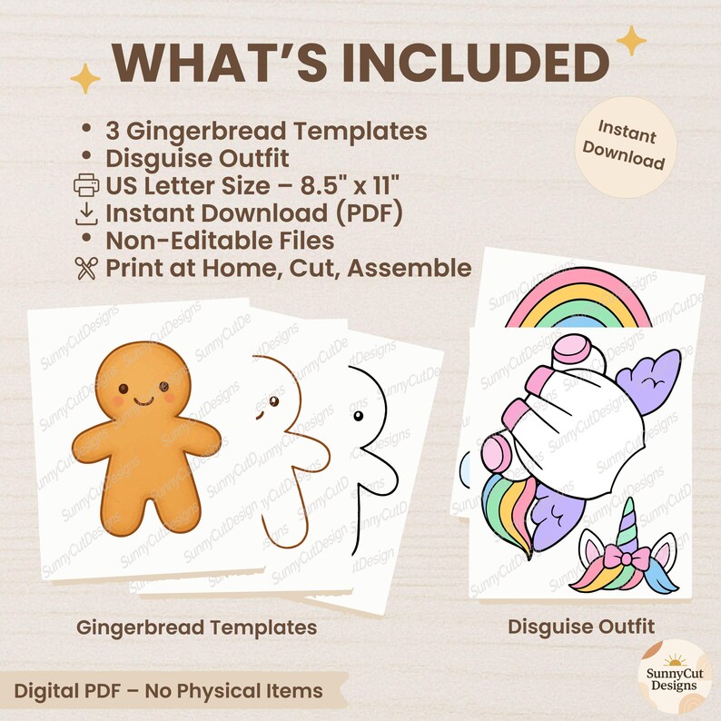 Disguise a Gingerbread Man - Unicorn Disguise, Gingerbread in Disguise ...