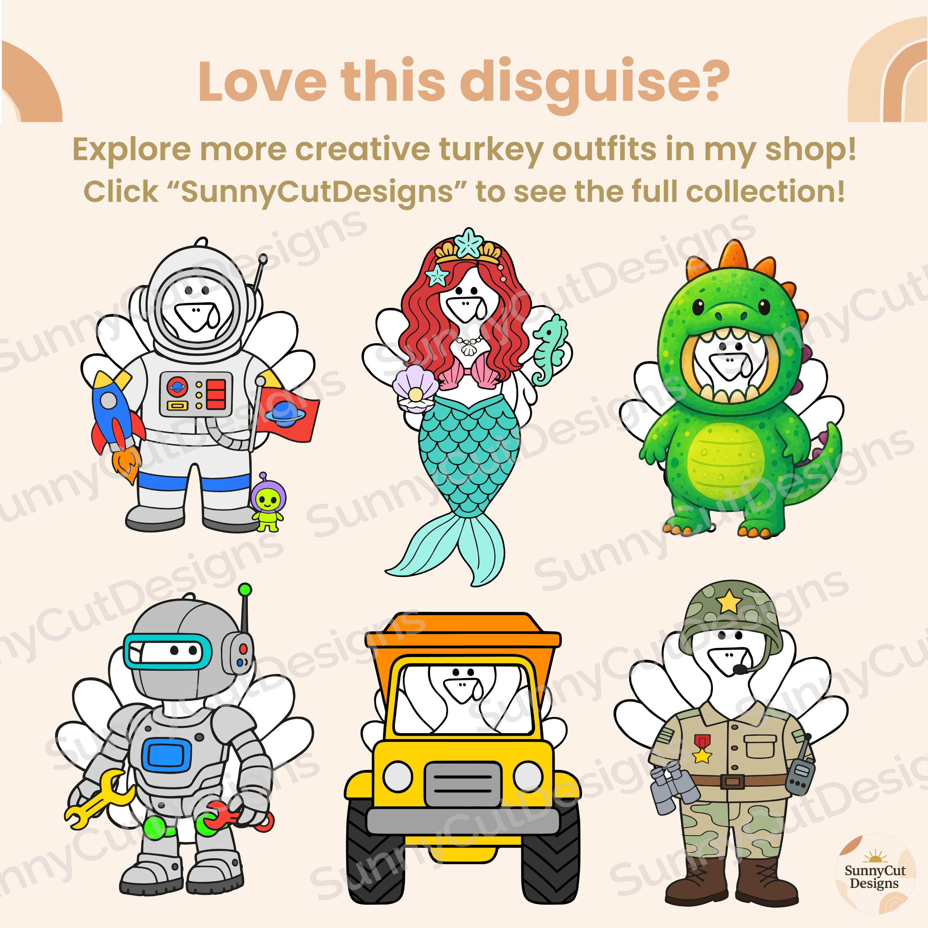 Disguise a Turkey- Santa Disguise Template, Thanksgiving Craft, School ...