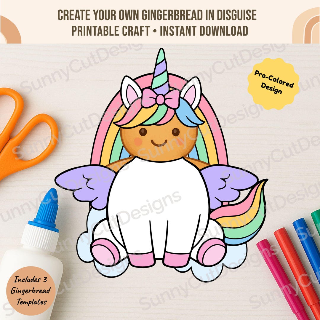 Disguise a Gingerbread Man - Unicorn Disguise, Gingerbread in Disguise ...