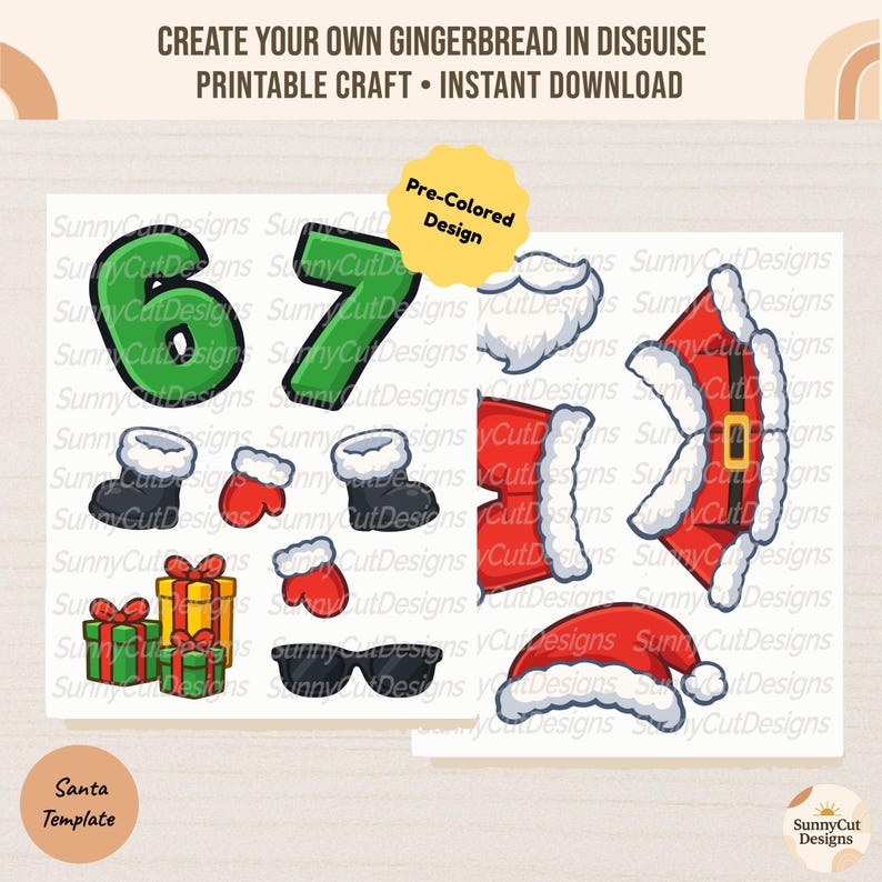Disguise a Gingerbread Man - Santa Six Seven Disguise, Gingerbread in ...