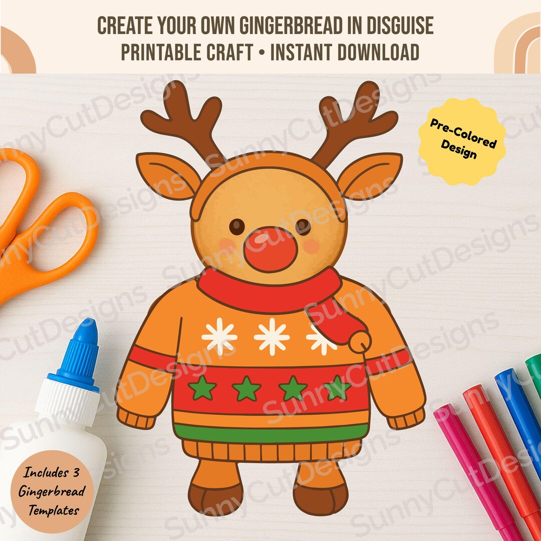 Disguise a Gingerbread Man - Reindeer Disguise, Gingerbread in Disguise ...