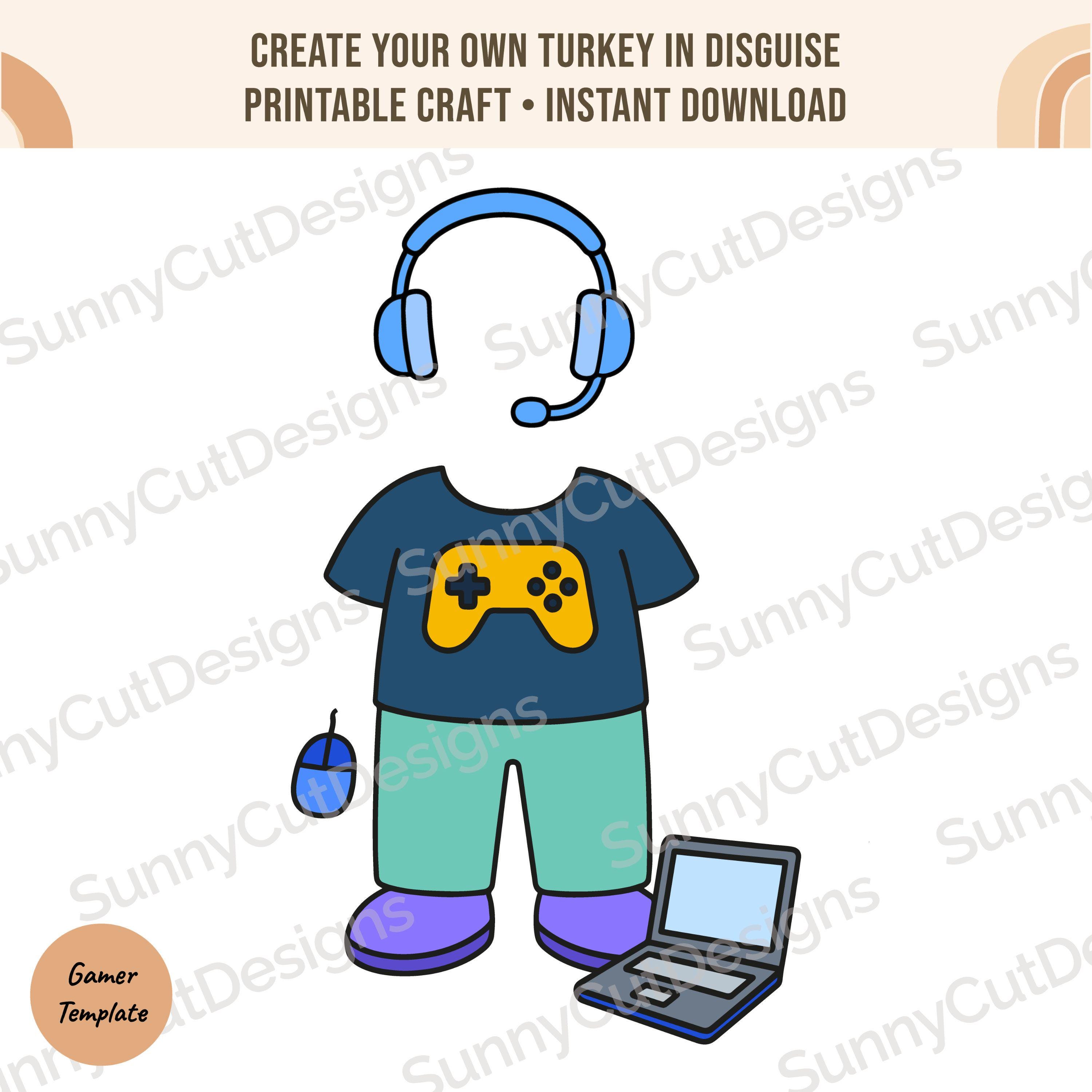 Disguise a Turkey - Gamer Disguise - Thanksgiving Craft, School Craft ...