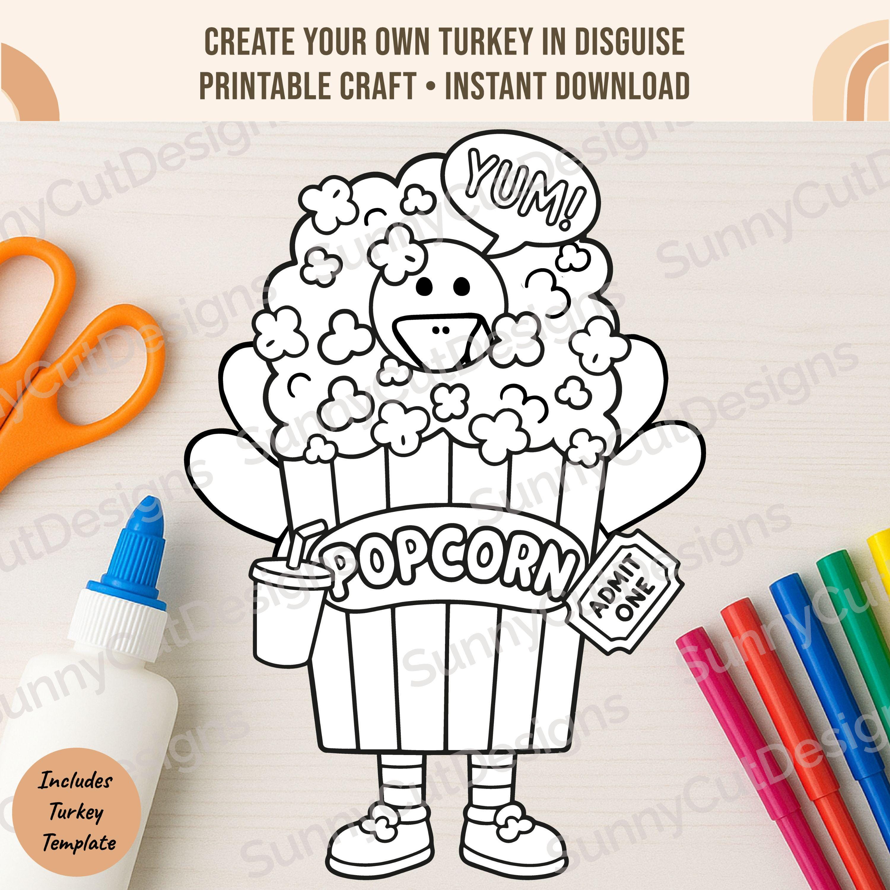 Disguise a Turkey - Popcorn Disguise, Turkey in Disguise Printable ...