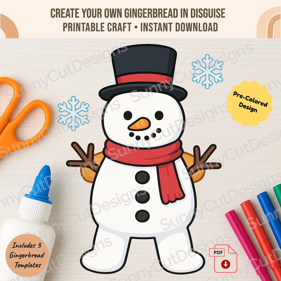 Disguise a Gingerbread Man - Snowman Disguise, Gingerbread in Disguise ...