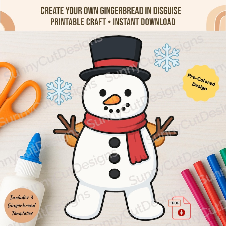 Disguise a Gingerbread Man - Snowman Disguise, Gingerbread in Disguise ...