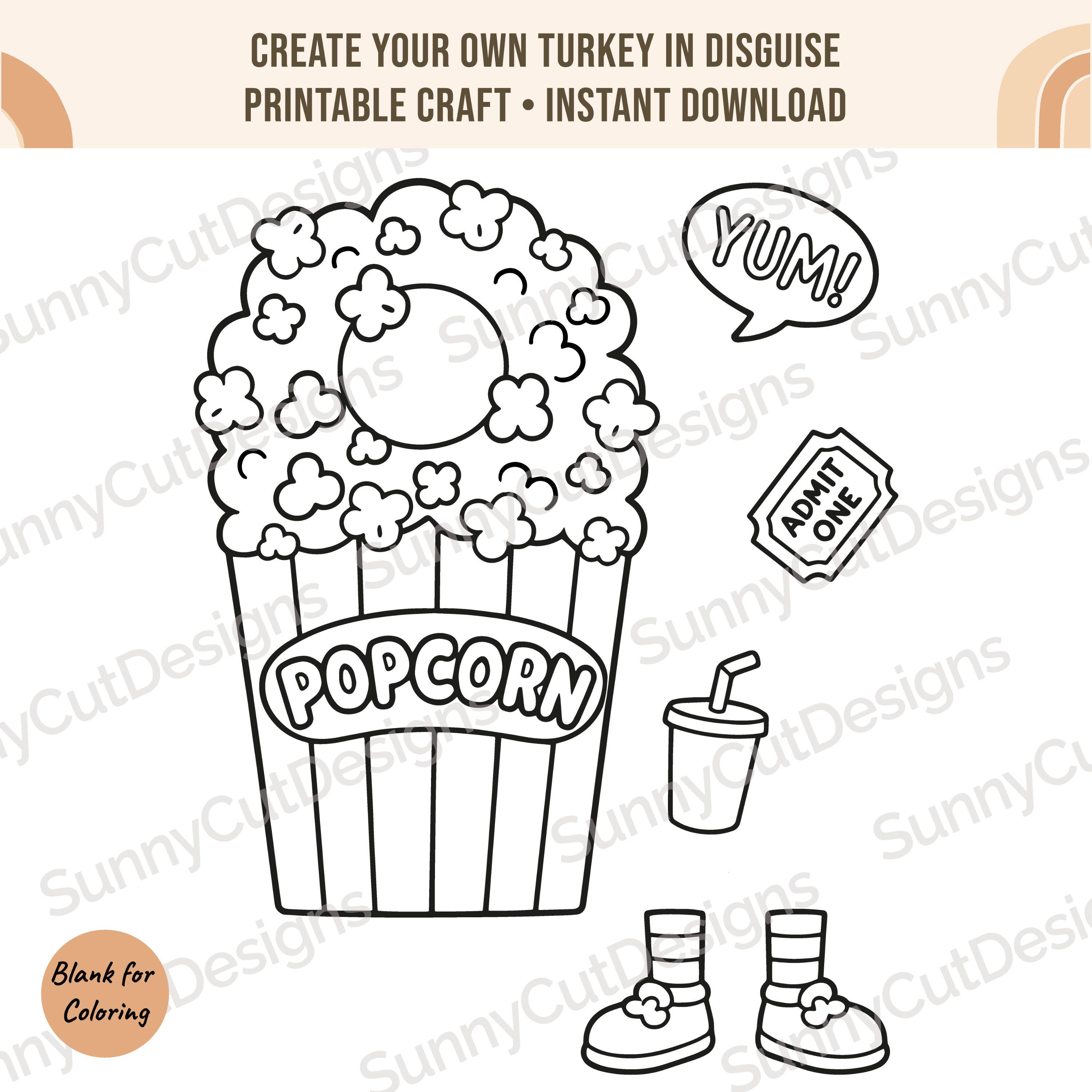 Disguise a Turkey - Popcorn Disguise, Turkey in Disguise Printable ...