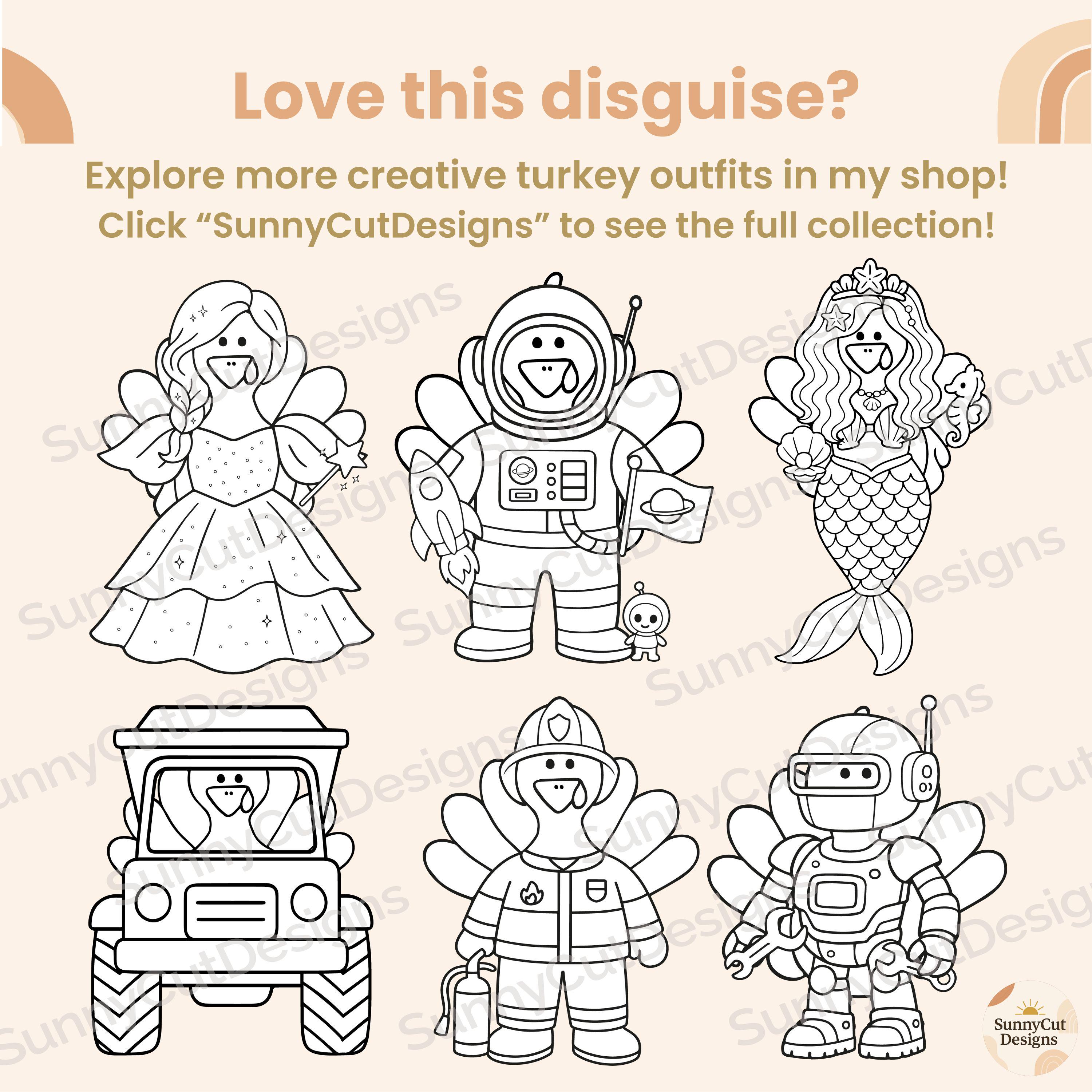 Disguise a Turkey- Firefighter Disguise, Thanksgiving Craft, School ...