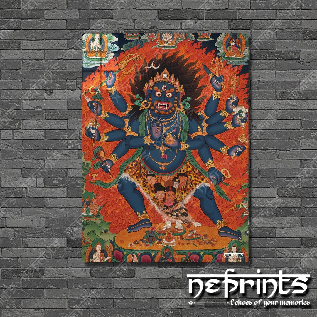 Kal Bhairav Mahakal Photo Metal Print Hindu God Wall Decor - Etsy