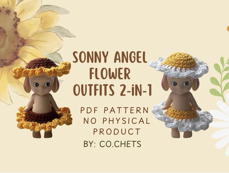 Crochet Pattern Sonny Angel Flower Outfits [2-in-1] - Etsy
