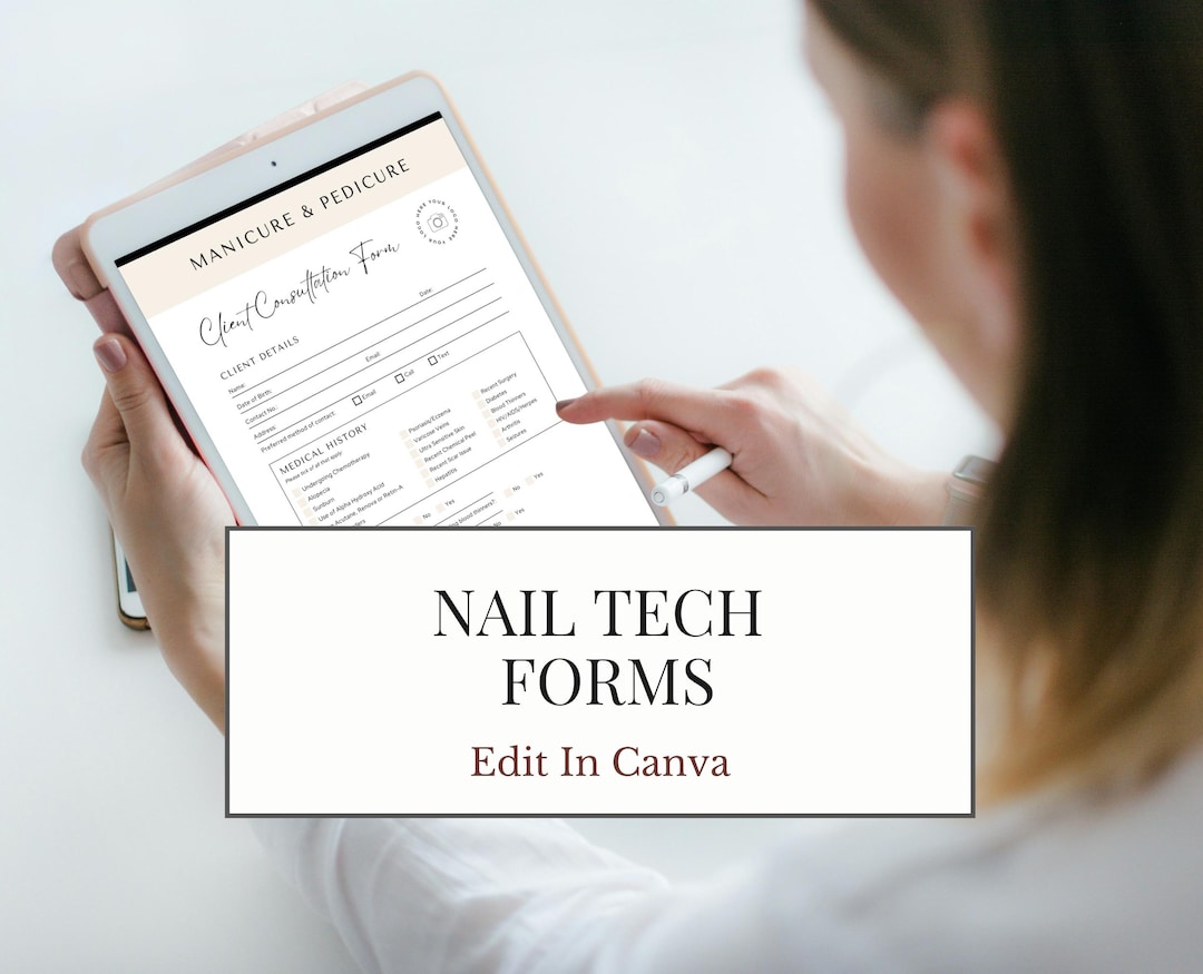 Nail Tech Forms Bundle: Salon Client Consultation (canva Template) - Etsy