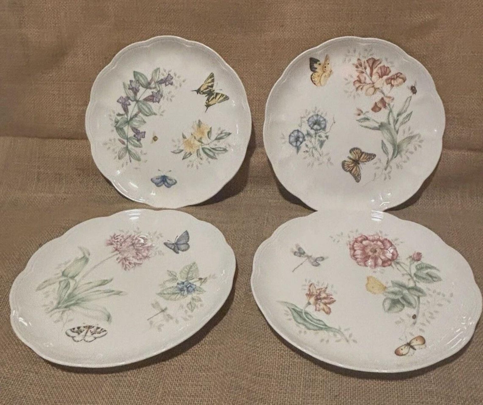 Lenox Butterfly Meadow Monarch Dinner Plates 10 3/4 in (see Description ...