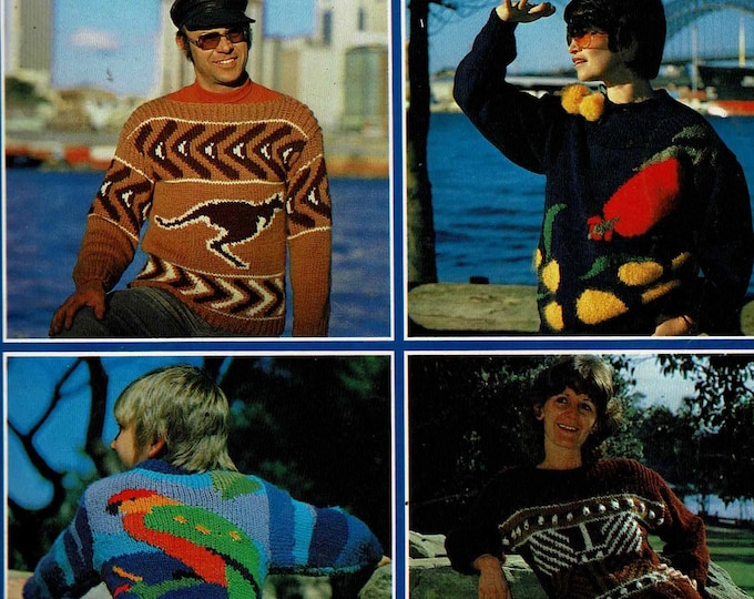 Woolly Jumpers - Easy to Knit Australian Designs by Liz Gemmel - Etsy